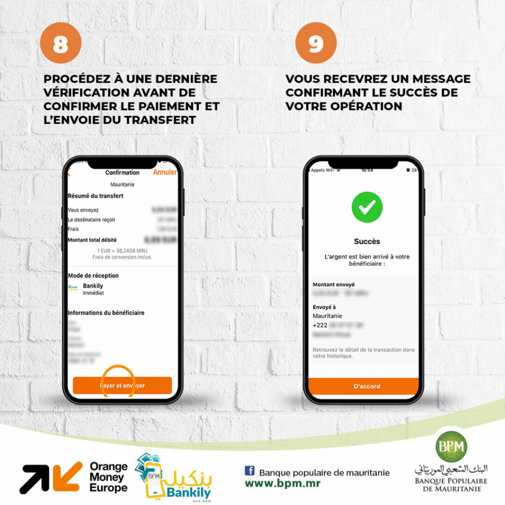 Transfert de l’international - Bankily